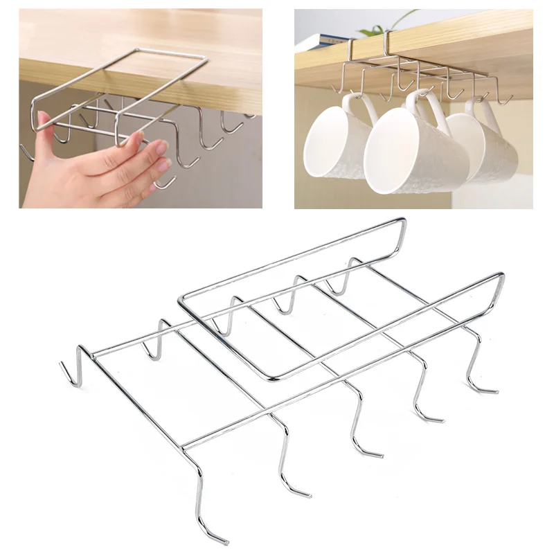 1PC-Stainless-Steel-Kitchen-Rack-Cupboard-Hanging-Holders-Coffee-Tea ...