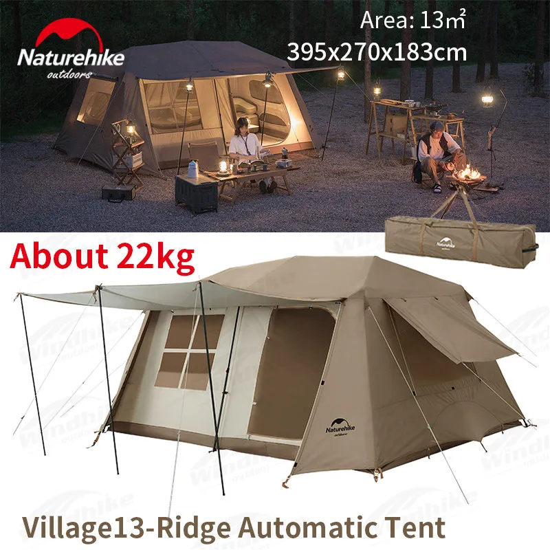Naturehike-Village-13-Glamping-Tent-Double-Layer-Automatic-Cabin-Tent ...