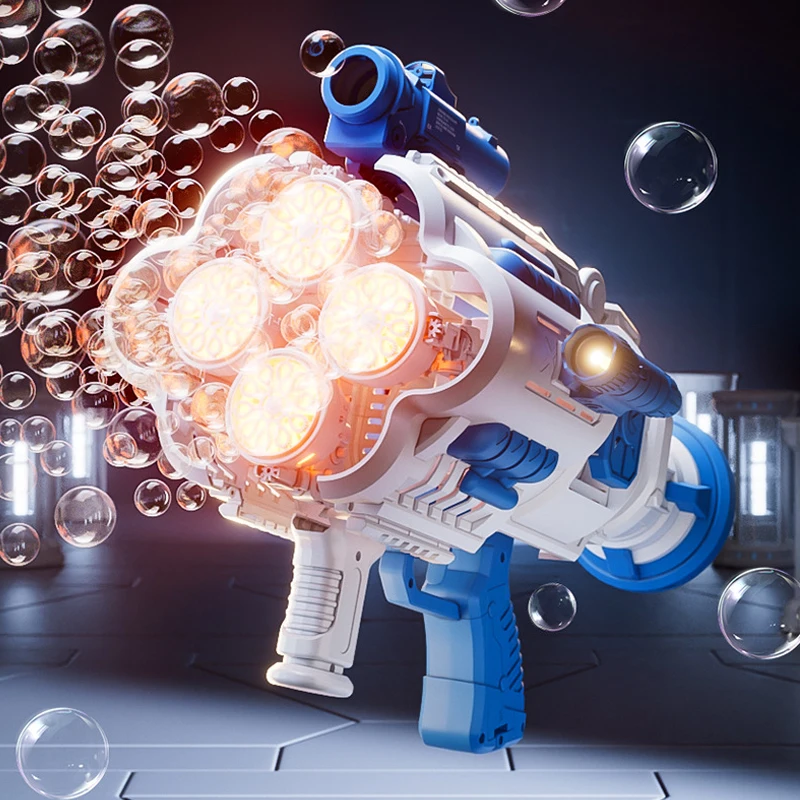 10Hole Gatling Automa Bubble Machine for Children Bubble Gun Rocket ...