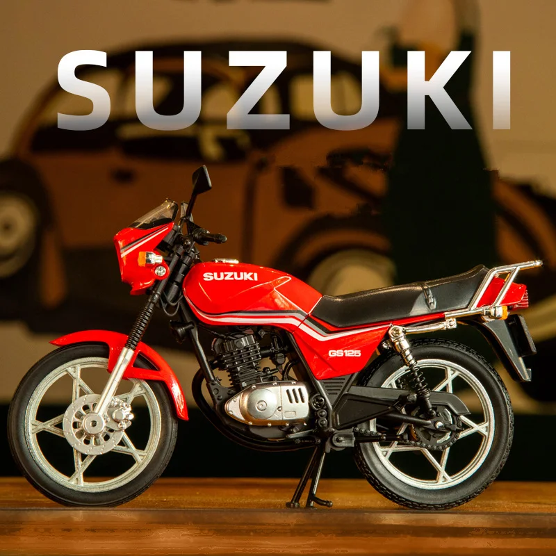 1:12 SUZUKI GS125 Alloy Retro Motorcycle Model Diecast Metal Classic ...