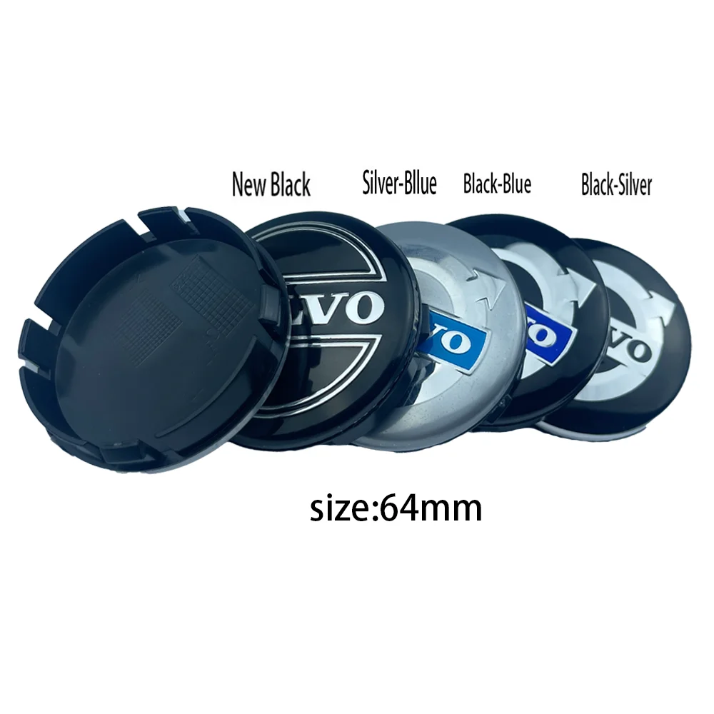 60pcs 64mm Car Wheel Center Caps Rim Hub Covers For Volvo XC90 XC70 ...