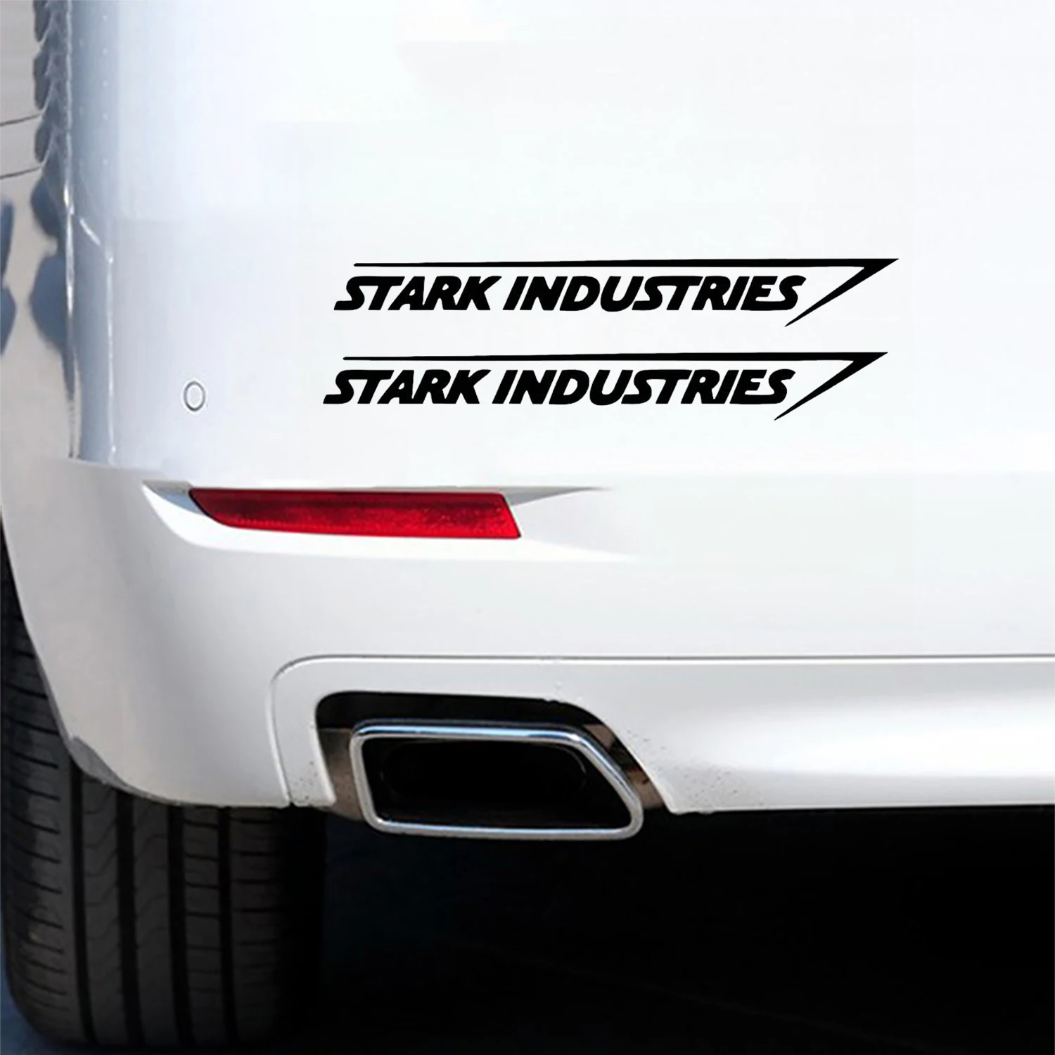Motorcycle Sticker 2 X Stark Industries Car Stickers Iron Man Moto Auto ...