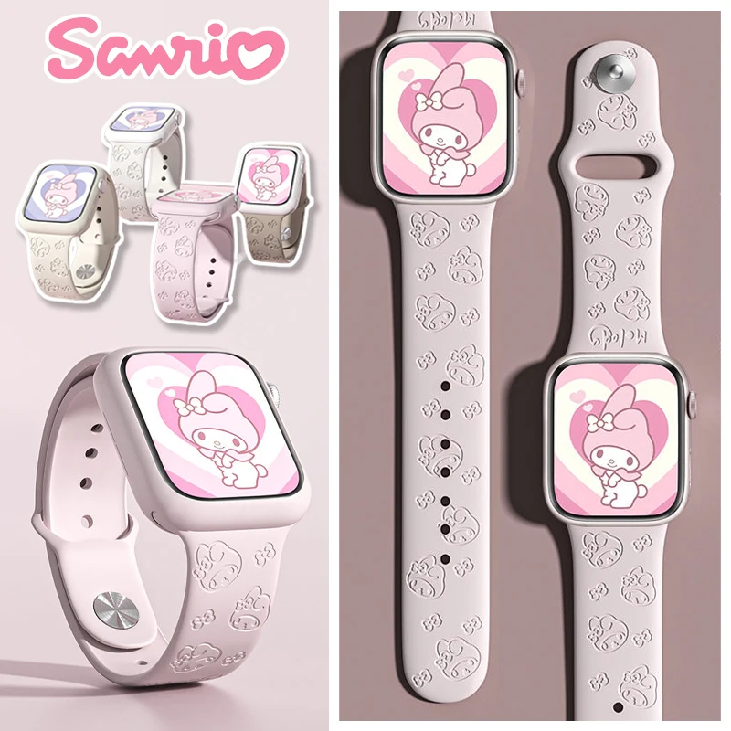 Sanrio Hello Kitty Melody Anime Strap For Apple Watch Band 44mm 40mm ...