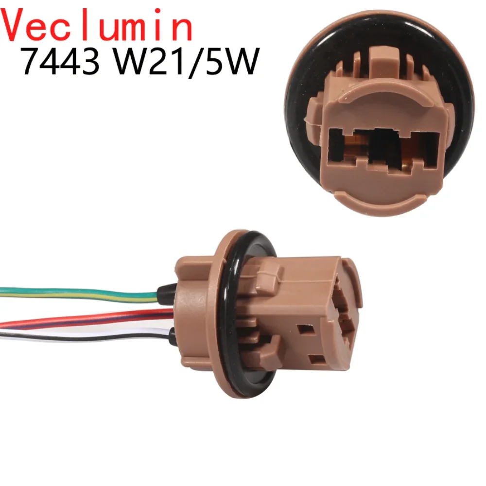 2Pcs-T20-7443-Socket-Adapter-W21-5W-7440-W21W-LED-Connect-Wiring-Holder ...