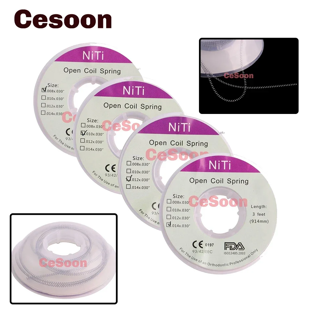 Cesoon 1Roll Dental Orthodontic Niti Open Coil Springs Size 0.008 0.010 ...