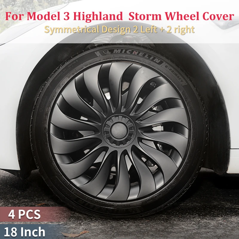 4PCS-Wheel-Cover-Design-For-Tesla-Model-3-Highland-2023-2024-18-Inch ...