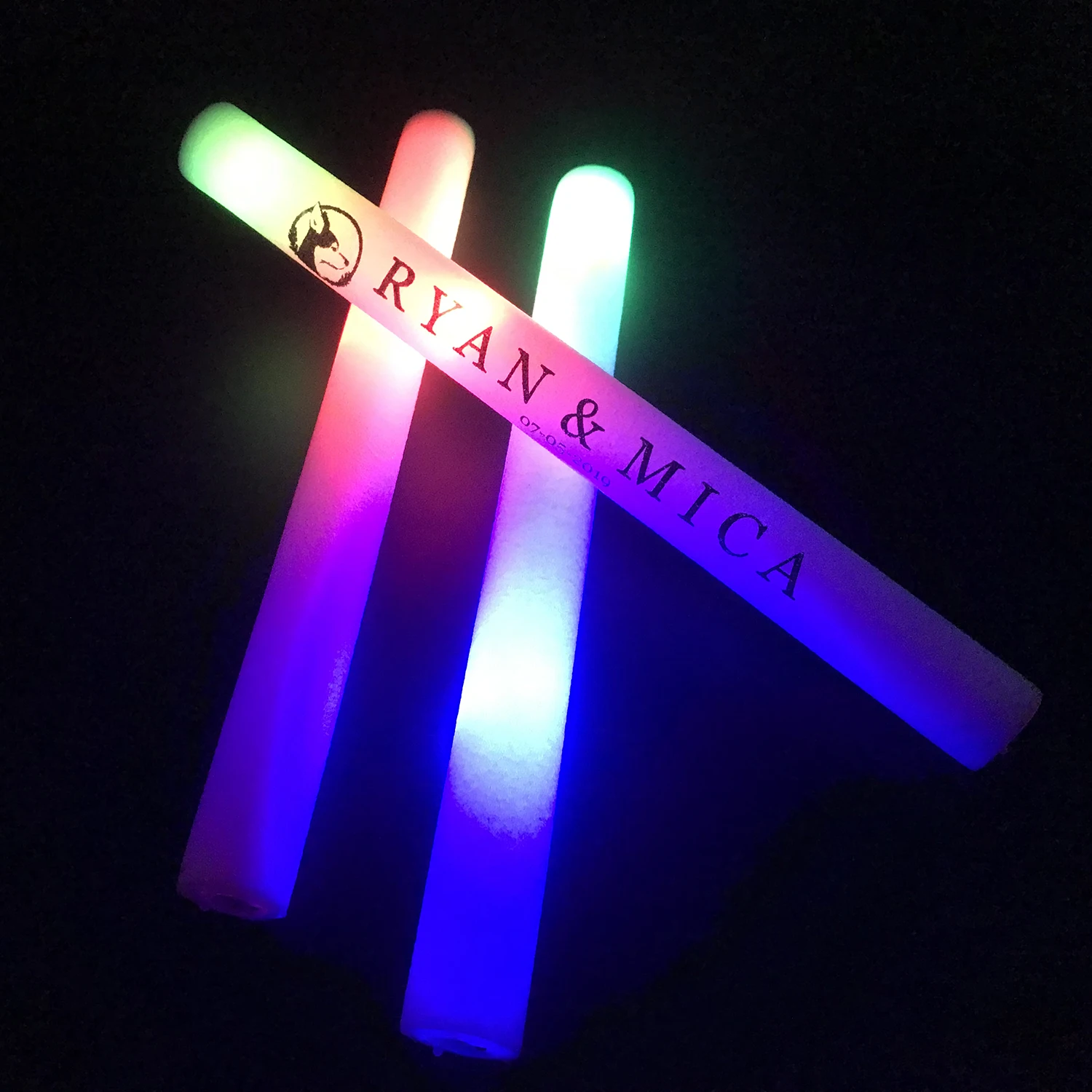 60/100/500/1000Pcs LED Glow Sticks Bulk Colorful Glow Foam Stick Cheer ...