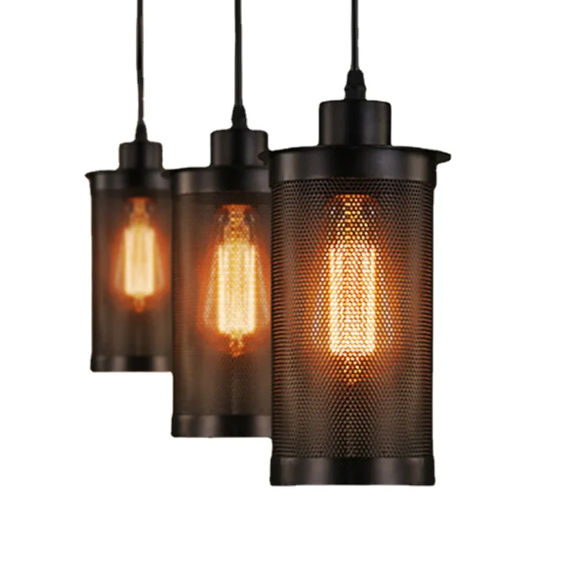 Retro-Industrial-Style-E27-Base-LED-Pendant-Lights-Metal-Single-Head ...