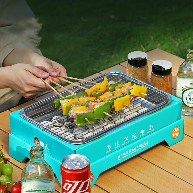 A-Disposable-Barbecue-Stove-Household-Outdoor-Portable-Carbon-Grill ...