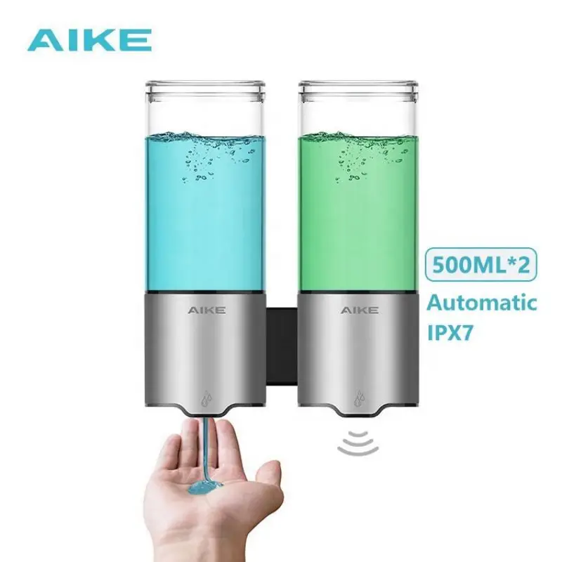 AIKE-Triple-Automatic-Liquid-Soap-Dispenser-Wall-Mount-Bathroom-Double ...