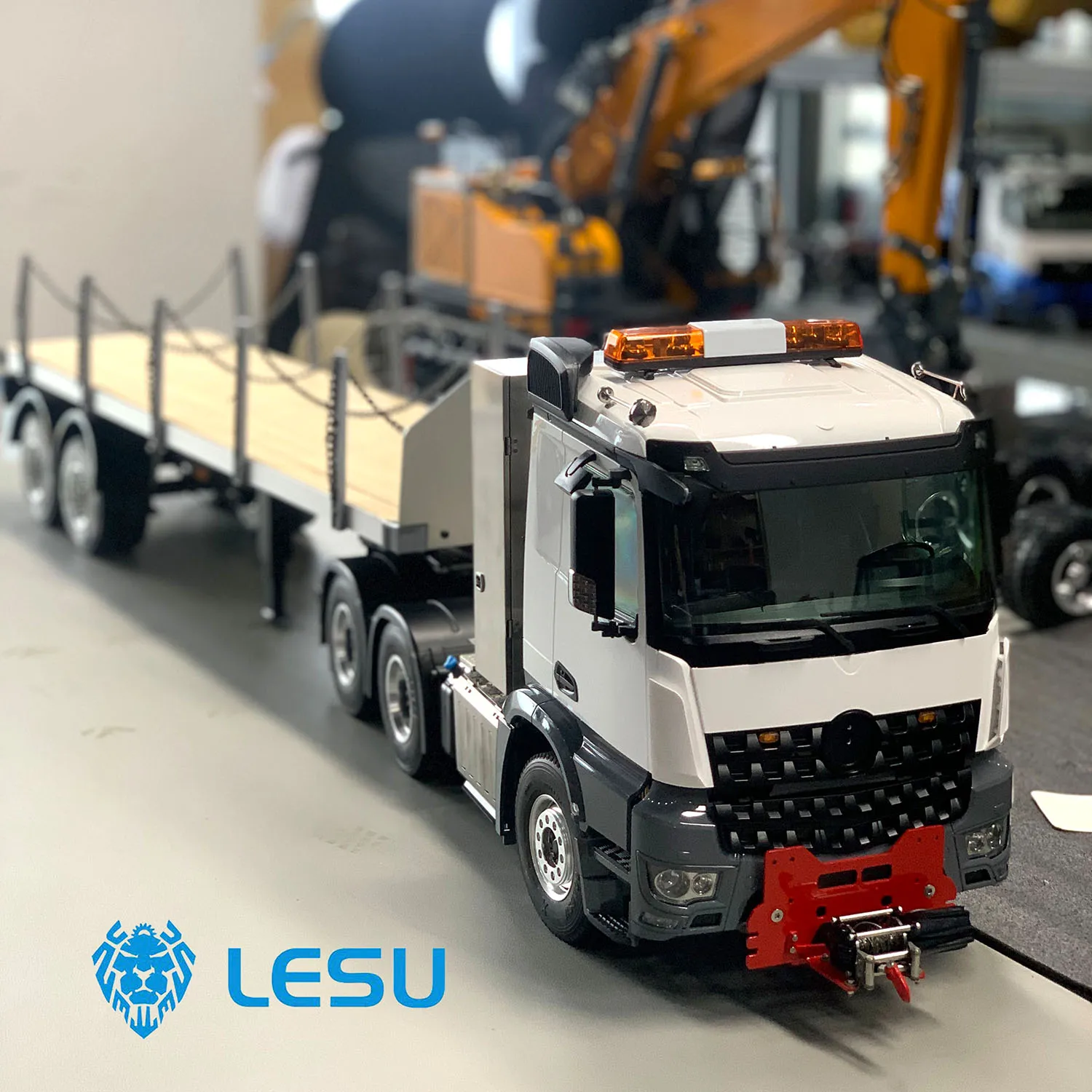 LESU 1/14 RC Trailer Truck 3 Axles All-wheel-drive Arocs Remote Control ...