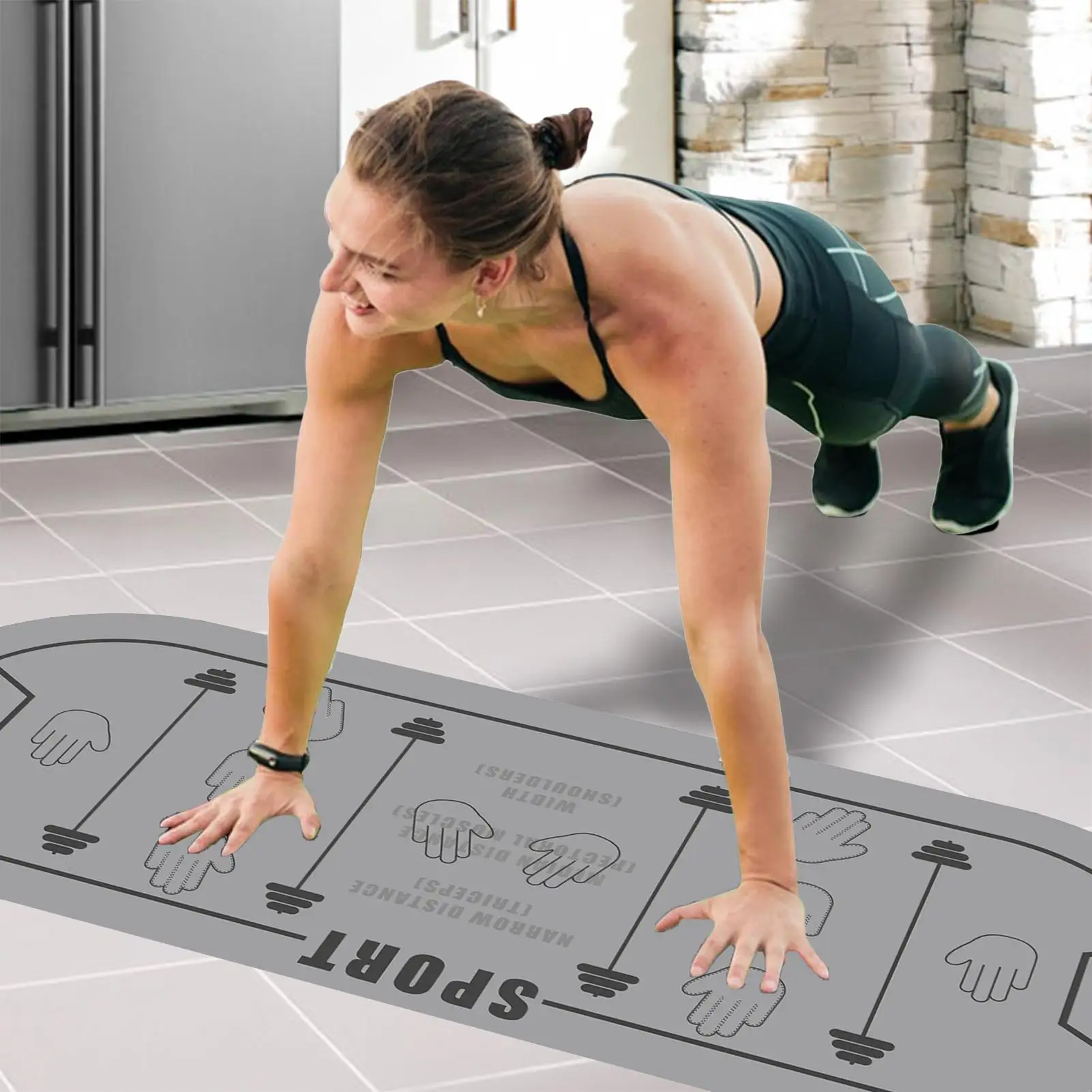 Push Up Training Mat Home Gym Workout Exercise Equipment Push Up ...