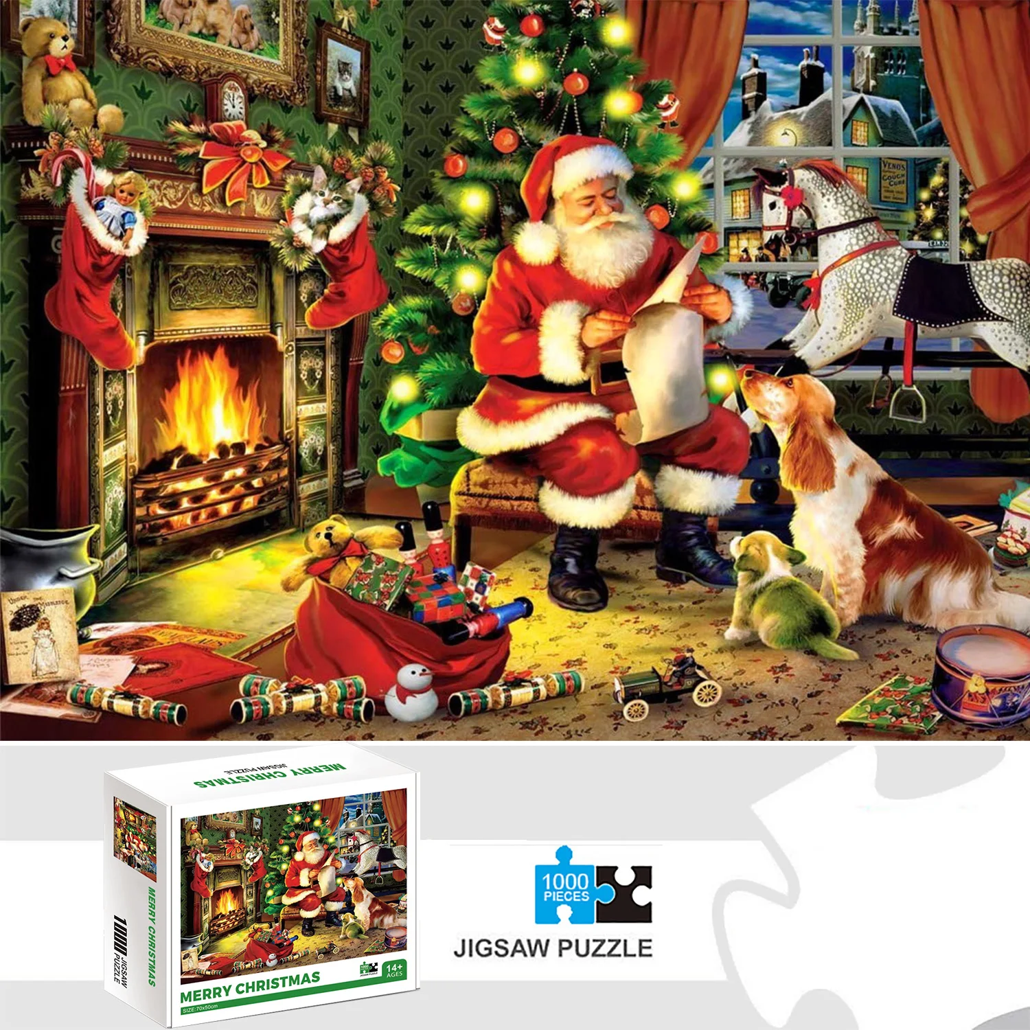 1000-Pieces-Merry-Christmas-Jigsaw-Puzzle-Home-Decor-Adults-Puzzle ...