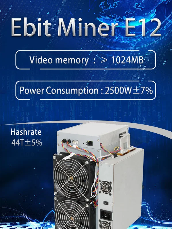 Asik Used Ebit E12 44T Crypto Mining Device Asic Miner Bitcoin Miner is ...