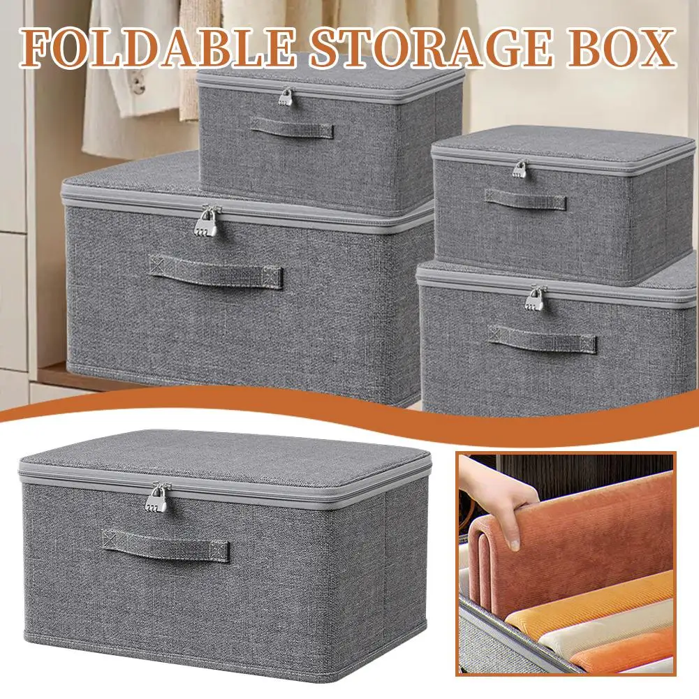 Large Foldable Fabric Storage Box Multi Purpose Closet Organizer ...