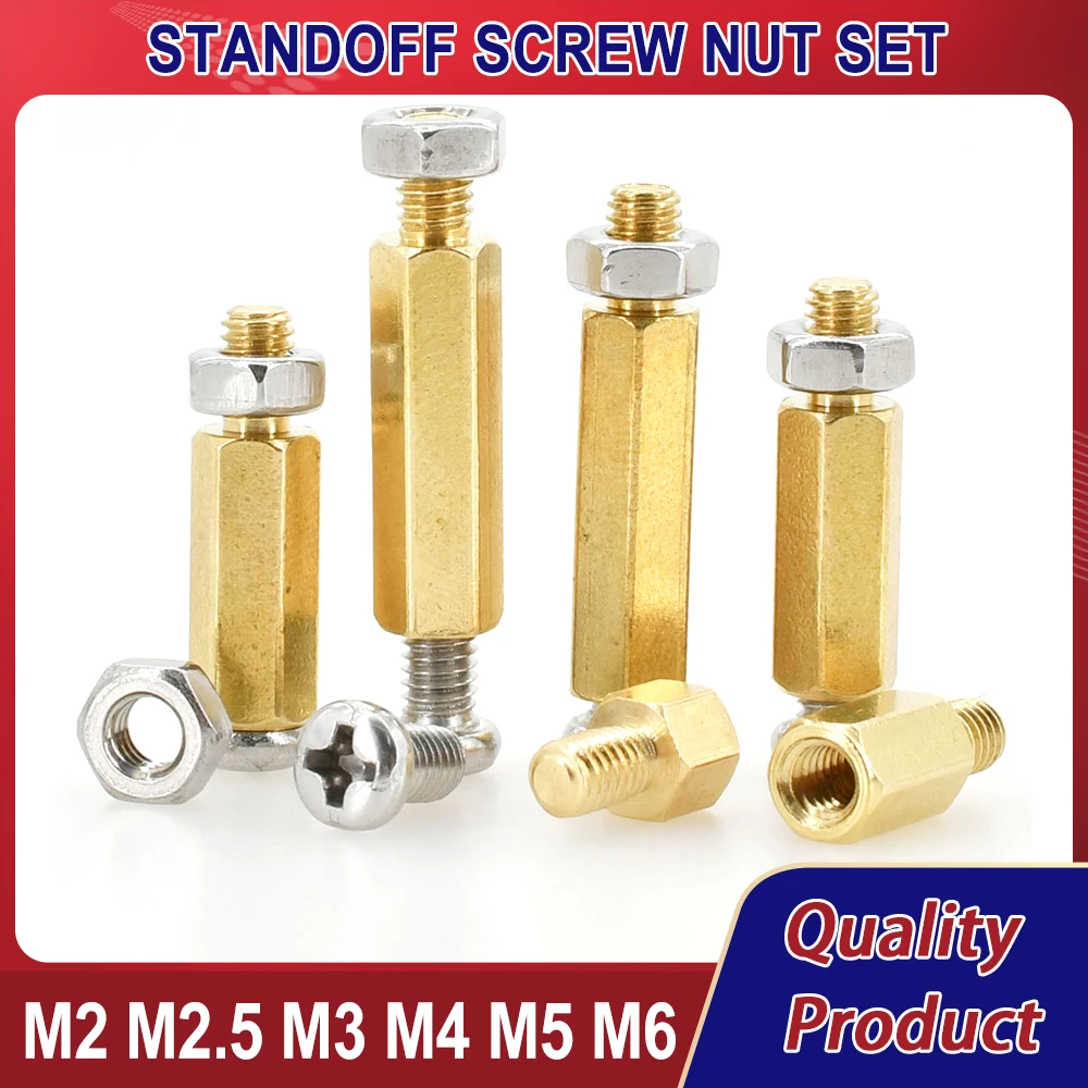 M2-M2-5-M3-M4-M5-M6-Hexagon-Motherboard-PCB-Standoff-Screw-Brass ...