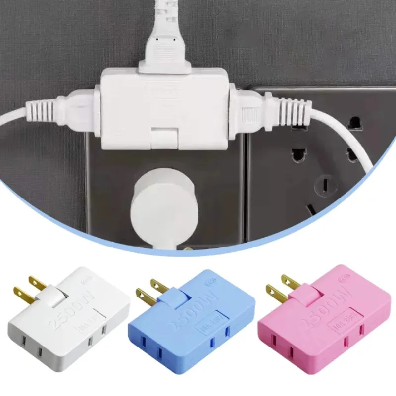 3-Port-180-Degree-Rotatable-US-Plug-Socket-Converter-US-Extension-Plug ...