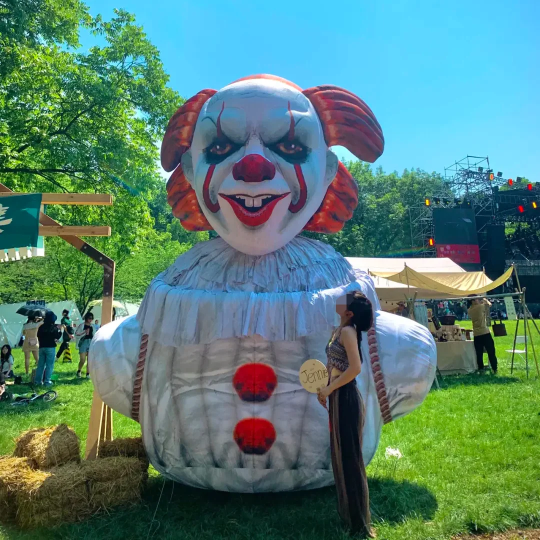 Giant-Inflatable-Clown-Air-Blow-Evil-Joker-with-White-LED-Light ...