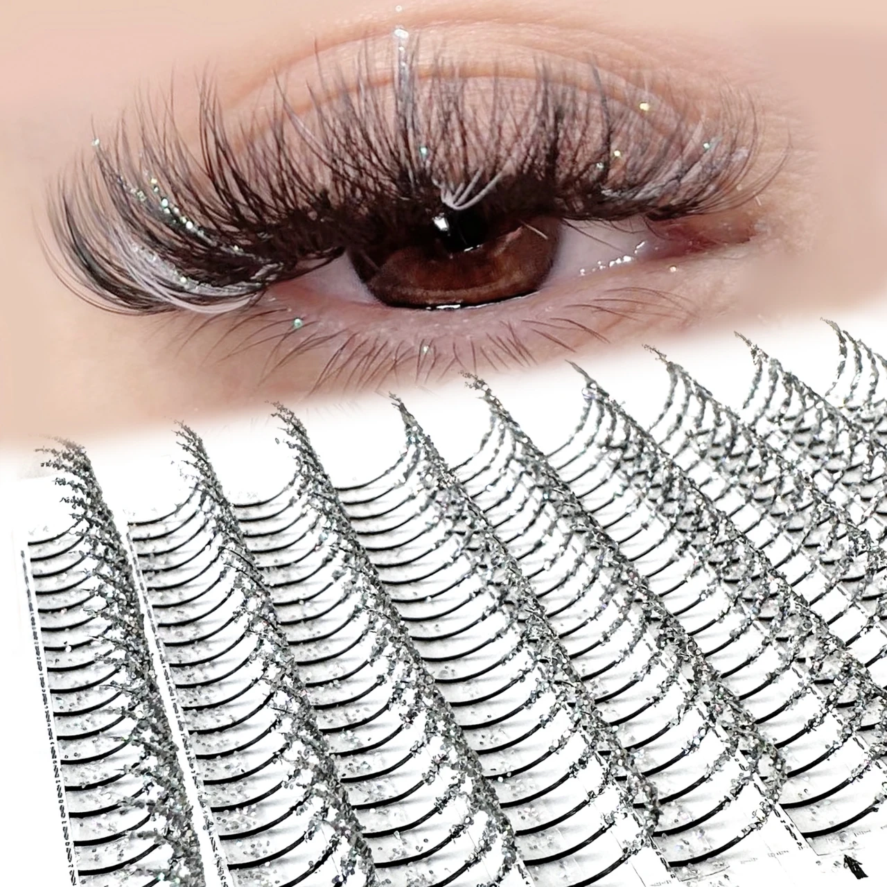 Honey-Eyelash-240-Pcs-Bride-s-Eyelashes-Stage-Wedding-Eyelashes-Glitter ...