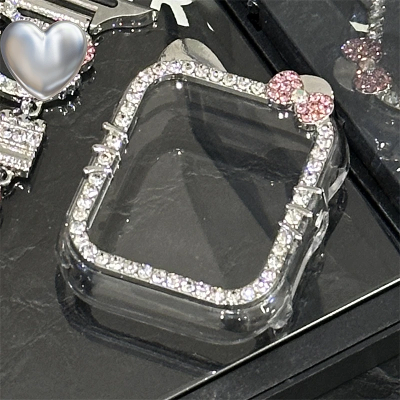 Luxury-Cute-Kitty-Cat-Diamand-Watch-Case-For-Apple-Watch-8-7-6-SE-5 ...