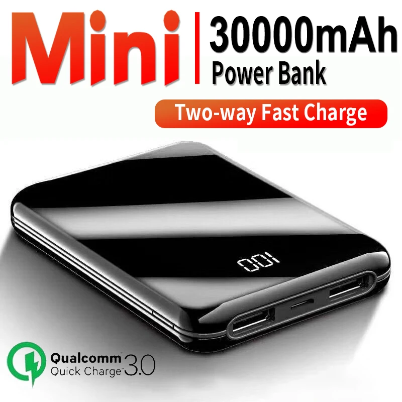 Mini Pocket Portable Power Bank 30000mah Two-way Fast Charging Power ...