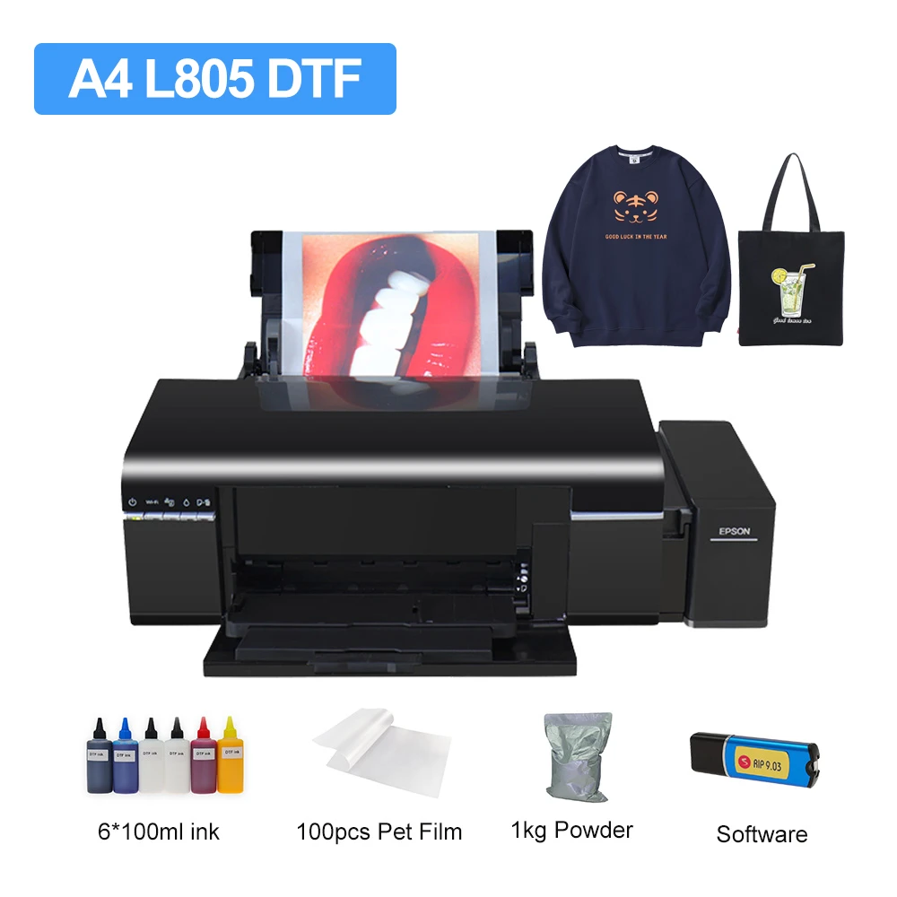 A4 Dtf Printer T-shirt Printing Machine L805 Pet Film Converted Printer Direct Transfer Film For ...