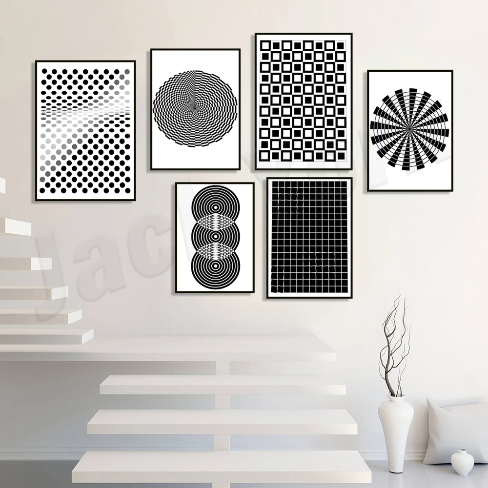 String-mandala-concentric-circles-op-art-poster-optical-illusion ...