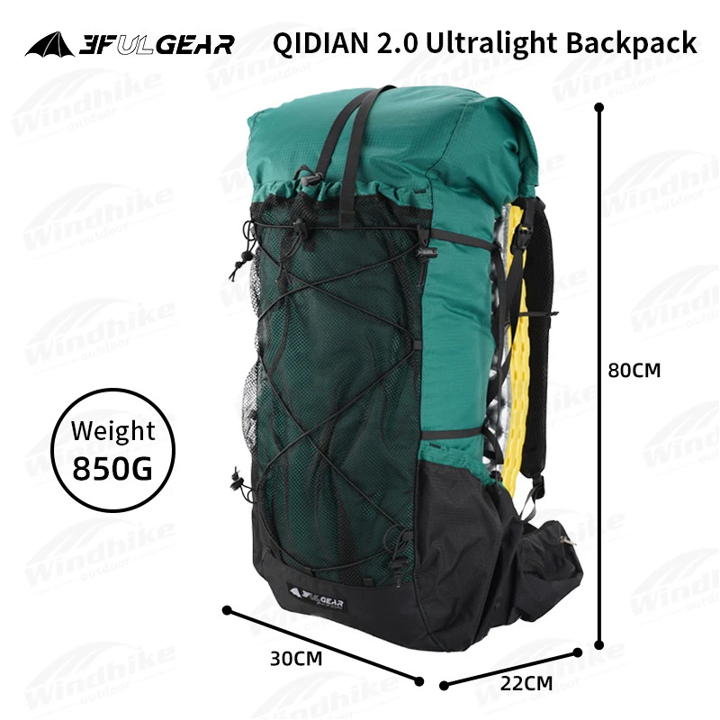 3F UL GETRIEBE QIDIAN 2,0 Outdoor 40L + 16L Ultraleicht Rucksack Frauen ...