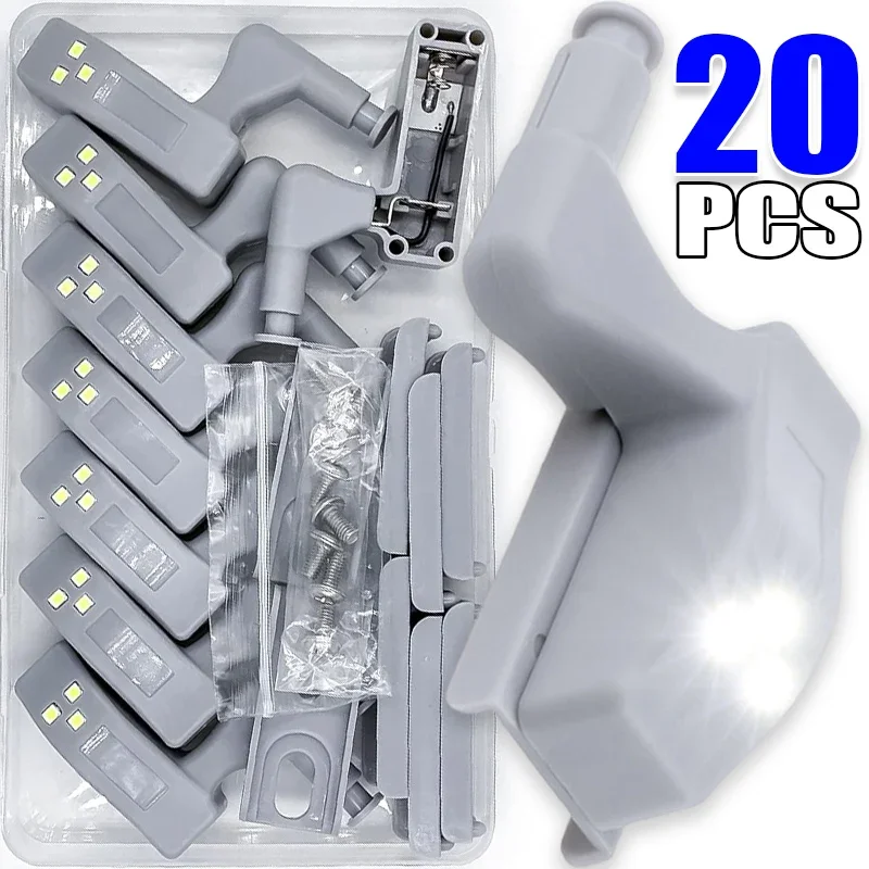 20/1PCS LED Inner Hinge Lamps Wardrobe Doors Drawers Cabinet Sensor ...