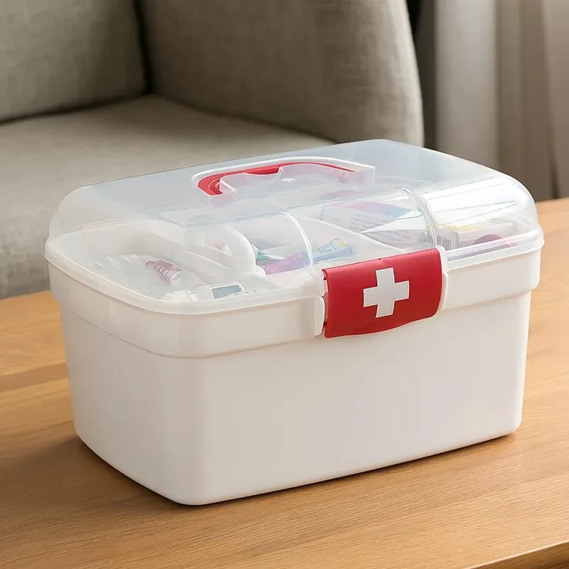 Large-Capacity-Medicine-Organizer-Storage-Container-Family-First-Aid ...