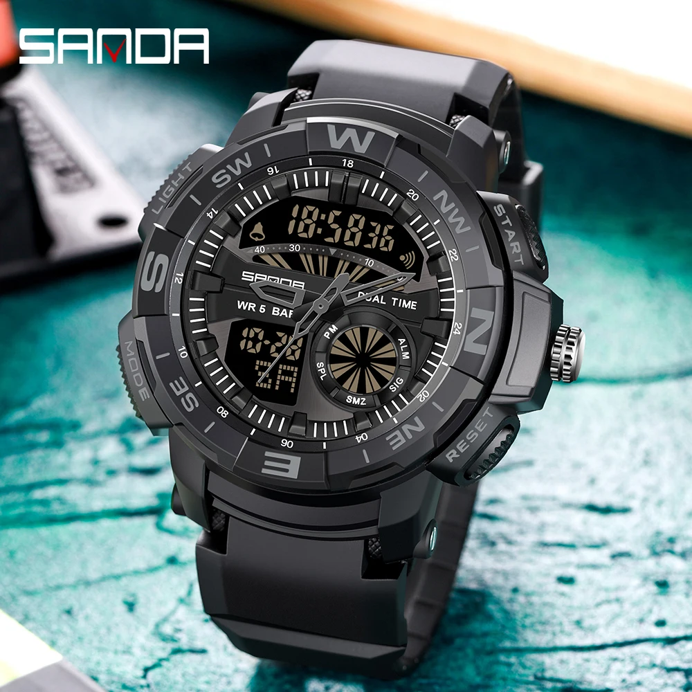 Fashion-Sanda-Top-Brand-Dual-Display-Wrist-Watch-Men-Watches-Military ...