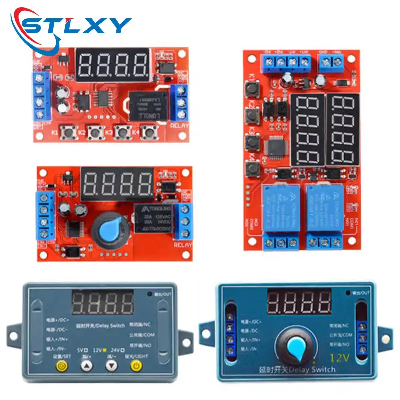 DC-5V-12V-24V-10A-Adjustable-Time-Delay-Relay-Module-LED-Digital ...