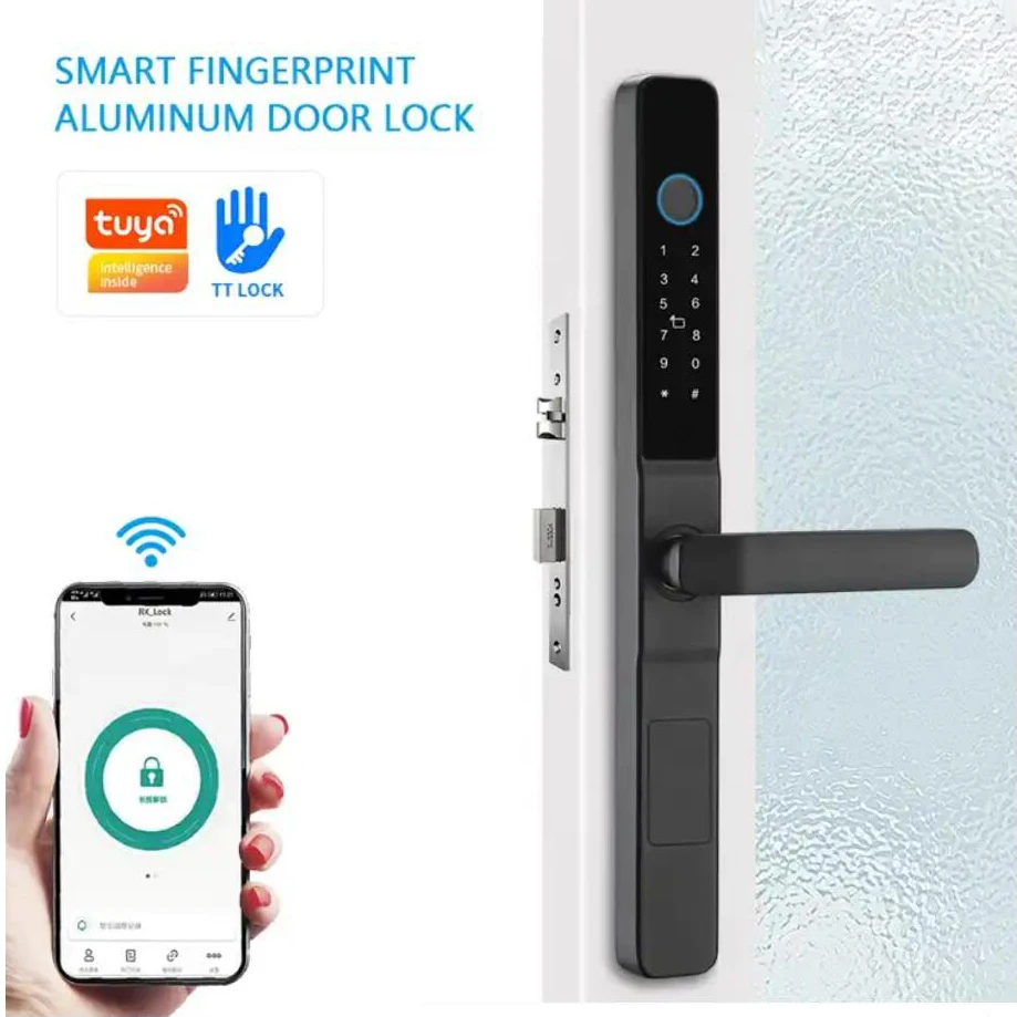 Waterproof-IP65-Tuya-TTLock-APP-Framed-Glass-Door-Aluminum-Sliding-Door ...