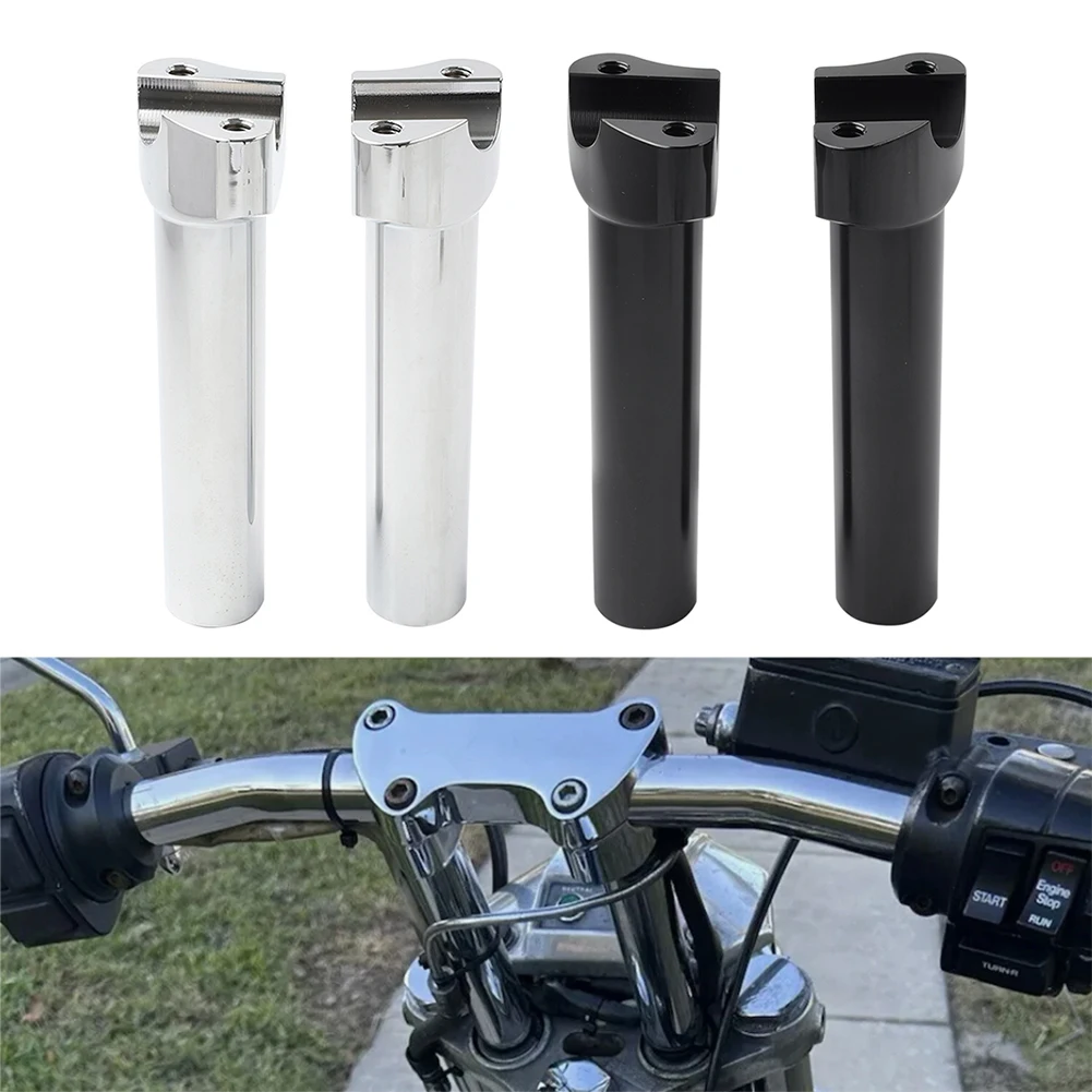 6" Straight Handlebar Risers For Harley 1" Bar Heritage Softail Dyna ...