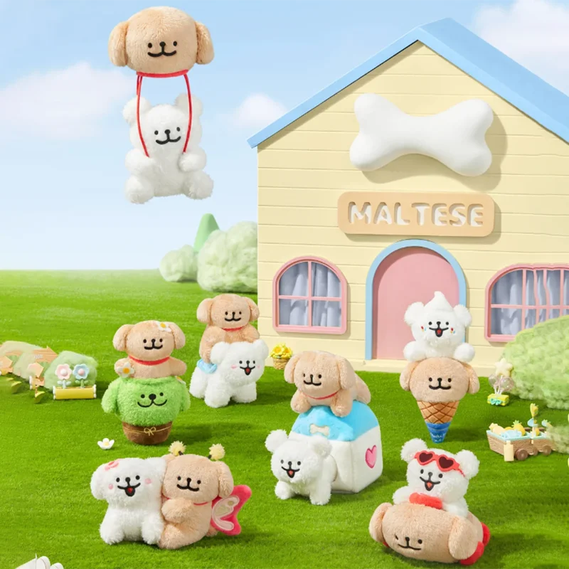Genuine-Maltese-Happy-Puppy-Blind-Box-Cute-Plush-Dolls-Healing-Fluffy ...