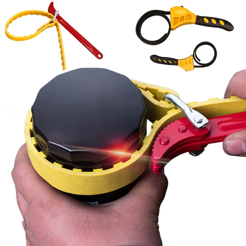 Belt-Wrench-Oil-Filter-Puller-Strap-Spanner-Chain-Wrench-Strap-Opener ...