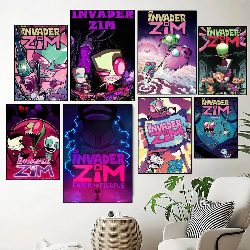 Invader Zim Cartoon POSTER Prints Wall Painting Bedroom Living Room ...