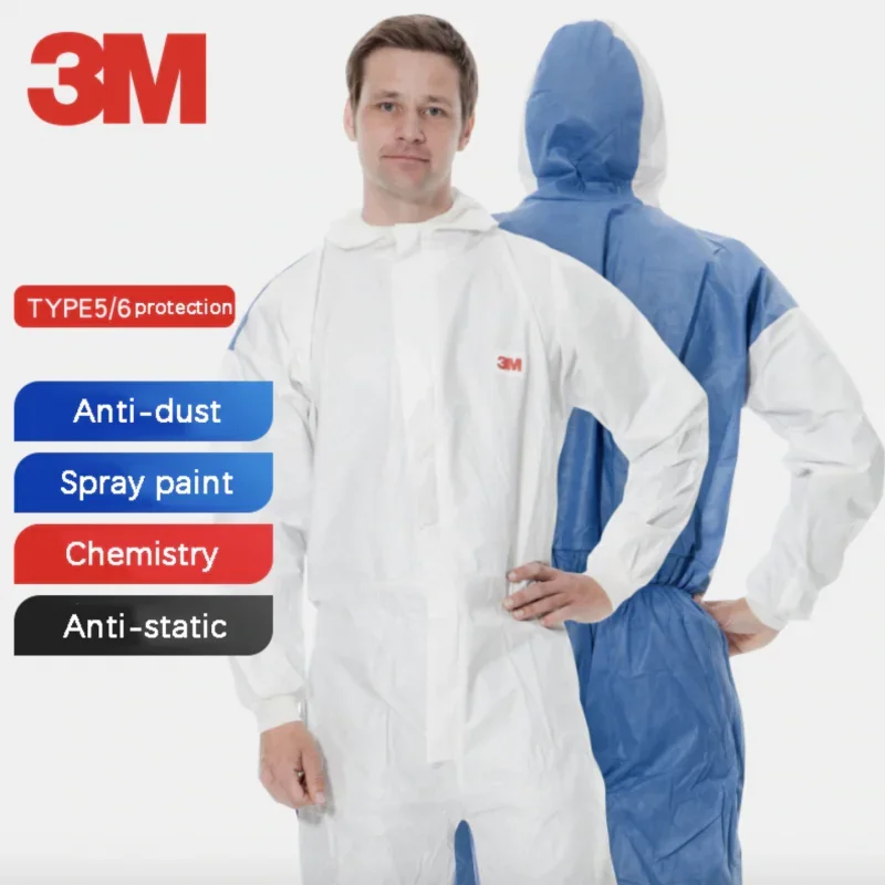 3M-4535-Chemical-Protective-Coverall-Jumpsuit-with-Hood-SMS-Material ...