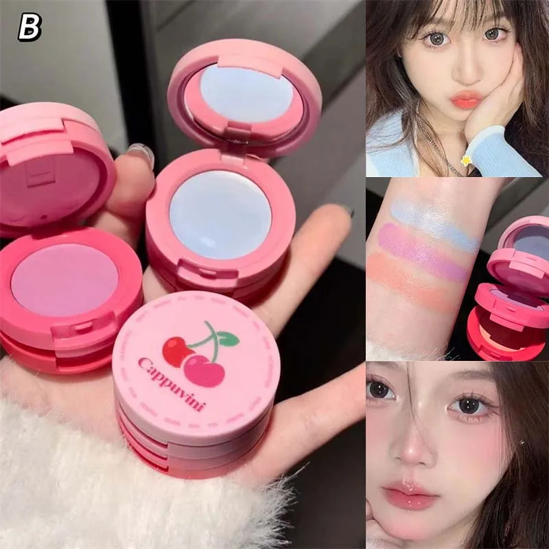 3-Colors-Blush-Cream-Make-Up-Lasting-Easy-To-Color-Blush-Palette-Mousse ...