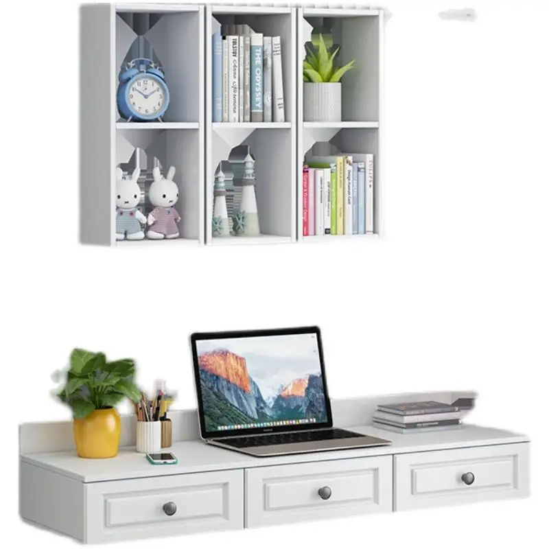 New wall cabinet computer desk, wall-mounted wall bedroom desk, shelf ...