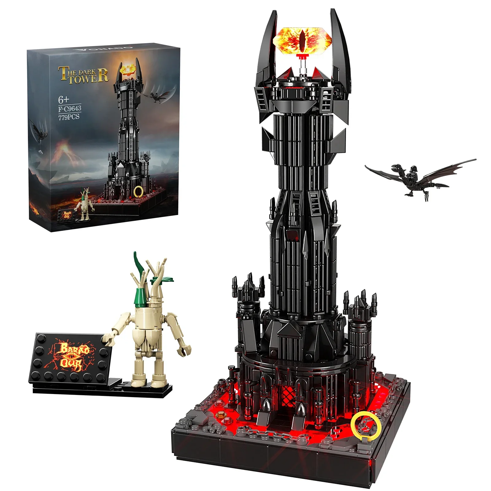 MOC-Lorded-Building-Block-Set-Black-Devil-Tower-Rings-Magic-Fortress ...