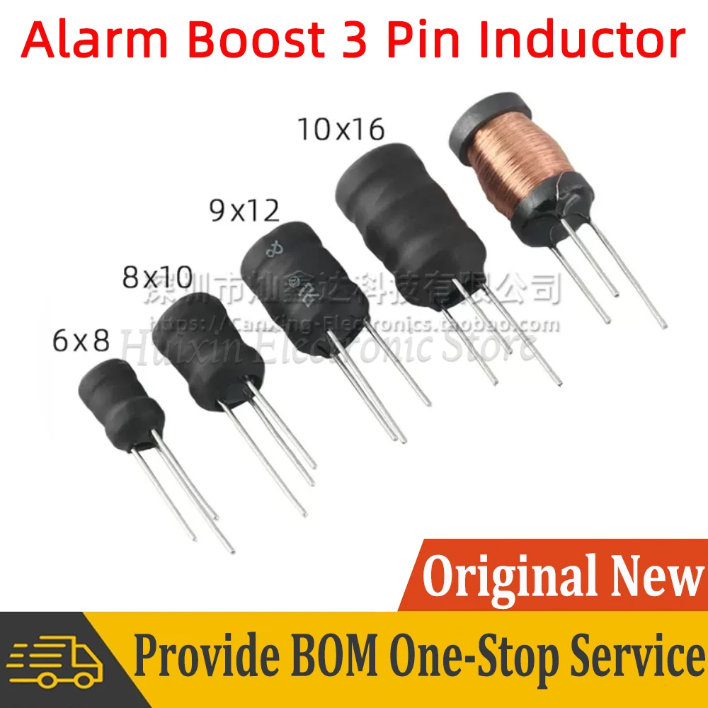 10pcs-3-Pin-Ferrite-Coil-I-Shaped-Alarm-Buzzer-Boost-Booster-Step-Up ...