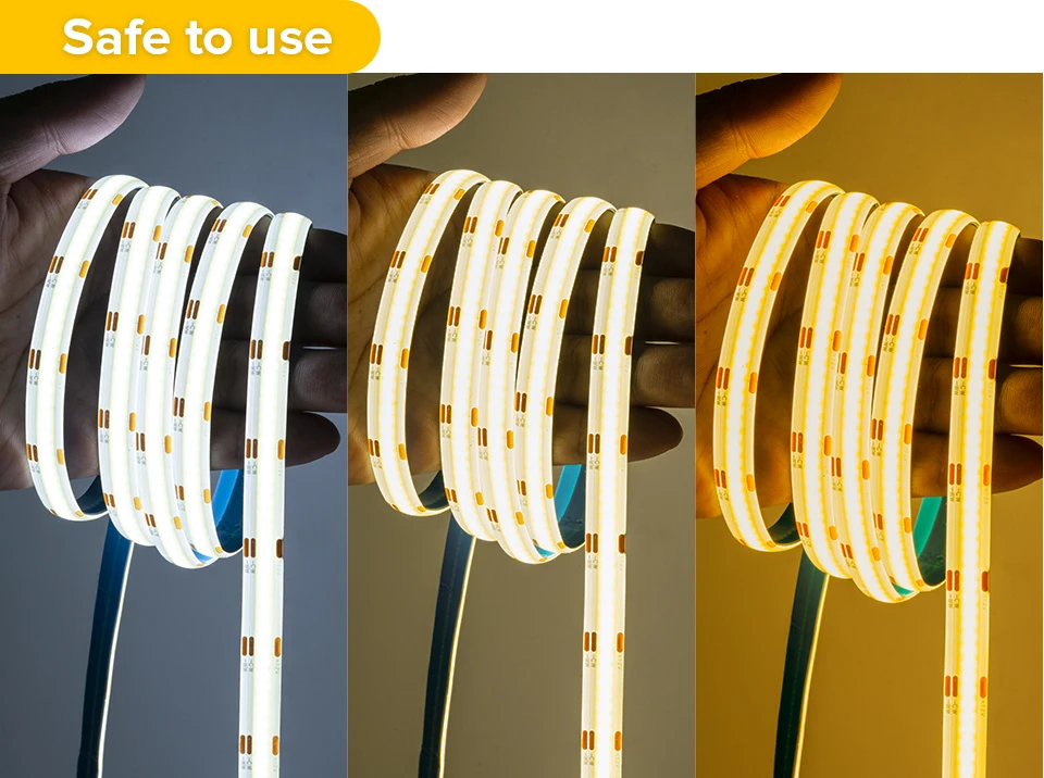 FCOB LED Light Strip IP65 Waterproof 5M 640 CCT LEDs Flexible FOB COB ...