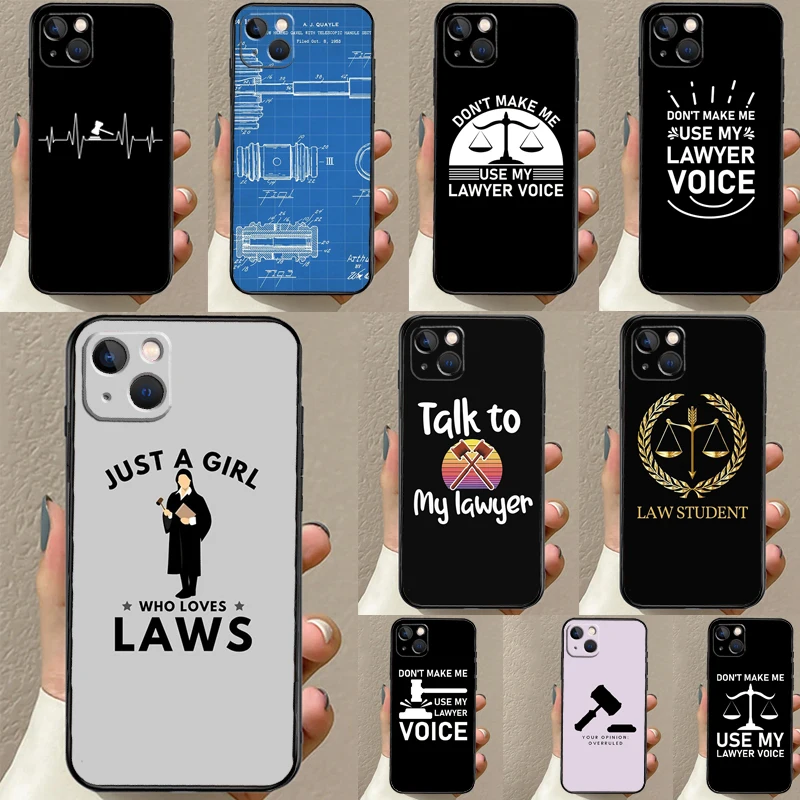 Law Student Lawyer Judge Case Cover For iPhone 14 12 Pro Max 11 13 Pro ...