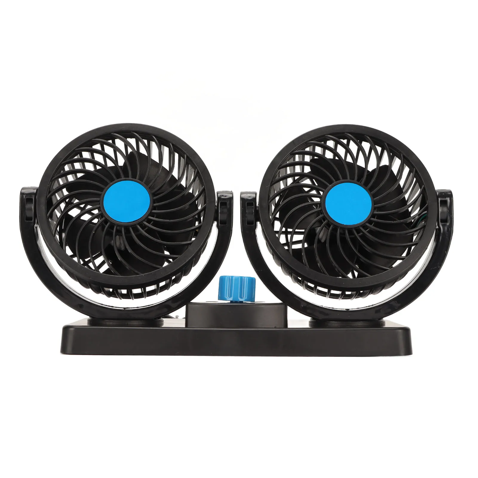 USB-Car-Fan-Dual-Head-Quiet-360-Degree-Rotatable-Powerful-Portable ...