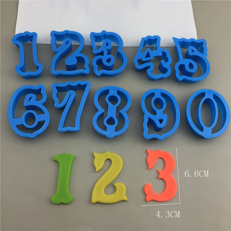 Cookie Cutter Fondant Embosser | Cookie Cutter Fondant Numbers - 10pcs ...