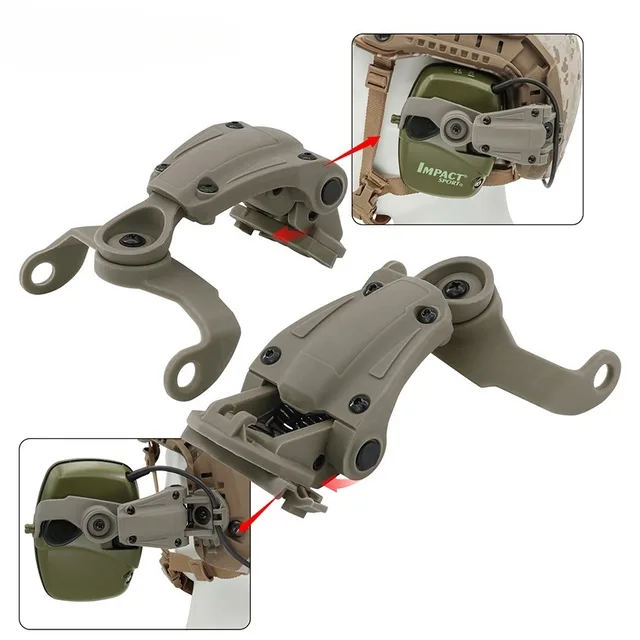 Howard Leight Tigrett Outdoor ARC Rail Adapter For Helmets - Fits Ops ...