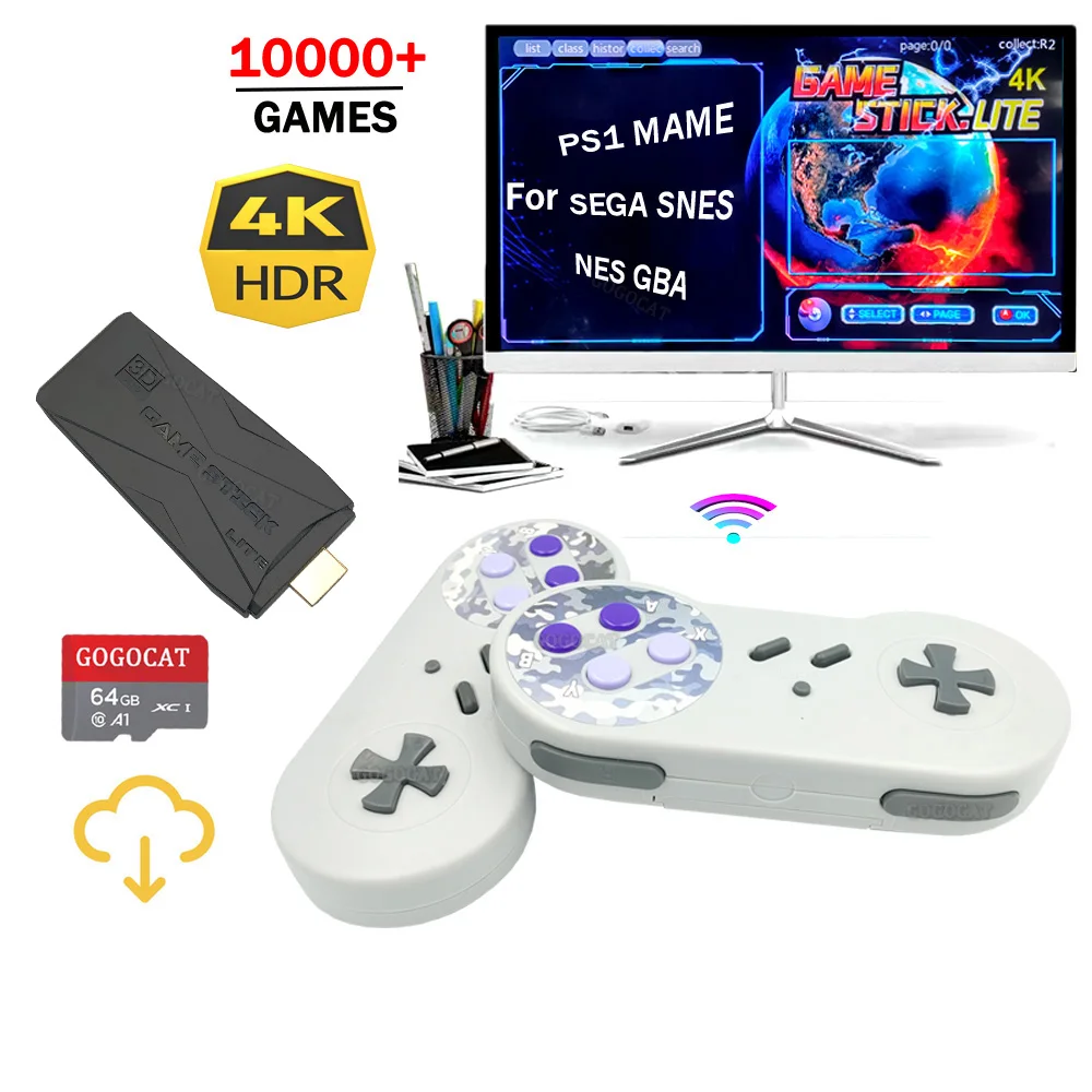 GOGOCAT-Video-Game-Console-Gaming-Stick-10000-Games-32G-Handheld-Mini ...