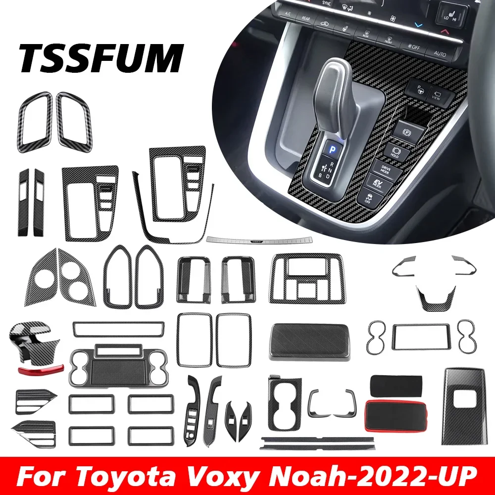 ABS-Carbon-Interior-Kit-Dashboard-Center-Console-Gear-Shift-Panel-Cover ...