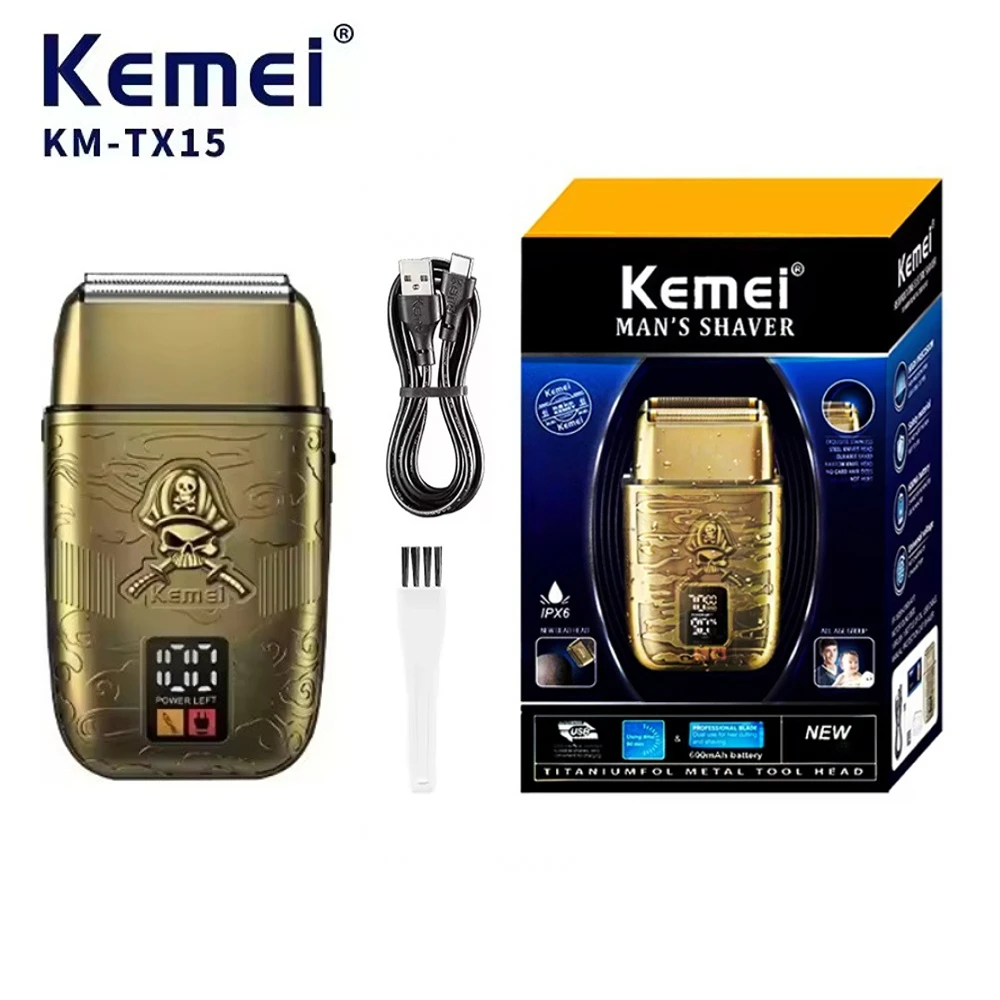Kemei-Shaver-Electric-Razor-Professional-Foil-Shaver-Digital-Display ...